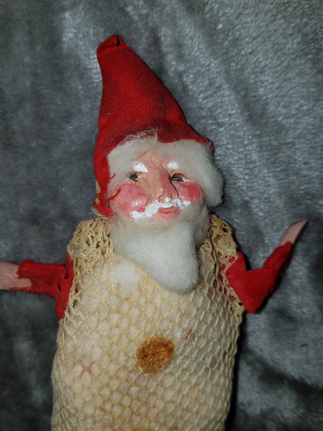 Antique Netted Santa Candy Container - Etsy
