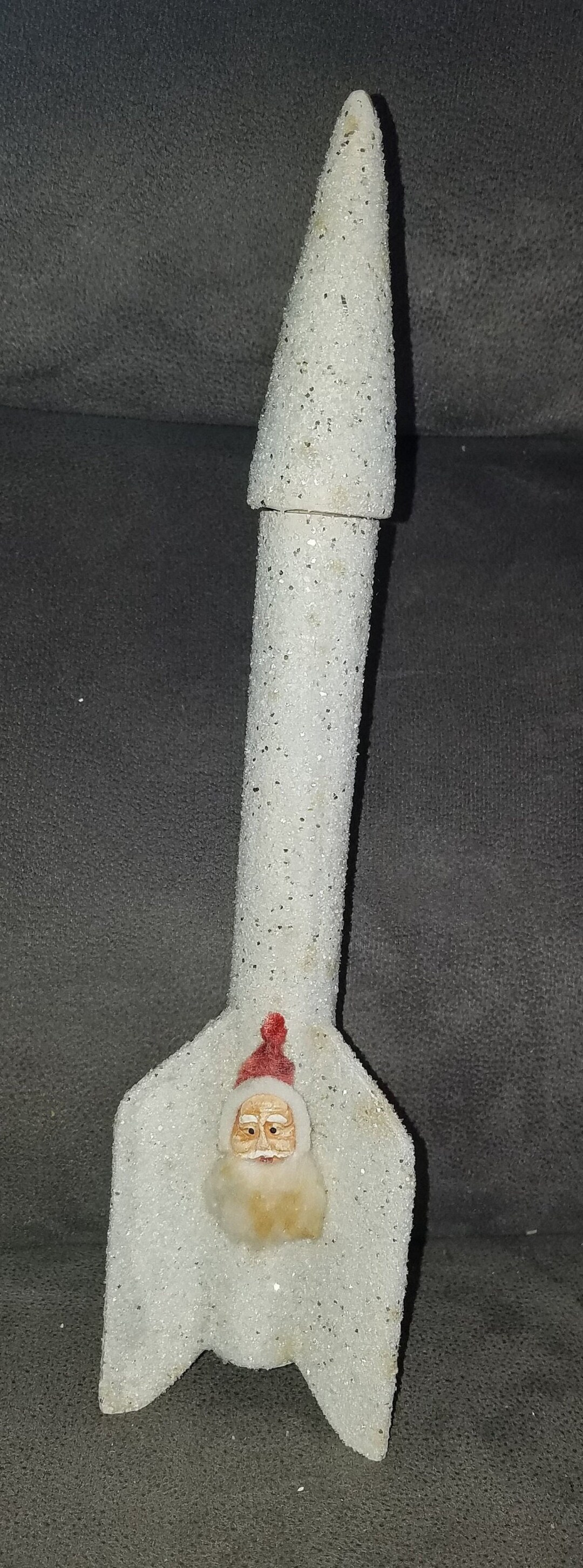 Antique Mica Santa Rocket Ship Candy Container - Etsy