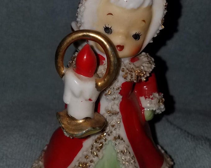 Vintage Lefton Christmas Angel W/candle Bell - Etsy