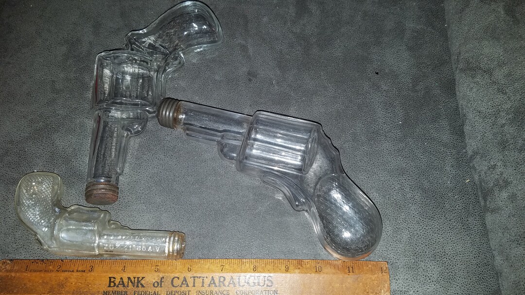 Vintage Set of 3 Glass Gun Candy Containers - Etsy