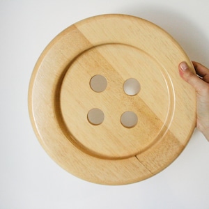 Dressmaker Gift, Giant Wood Button, Extra Large Wooden Button for Wall ...
