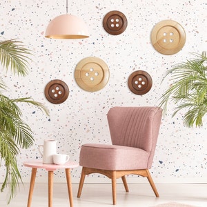 Dressmaker Gift, Giant Wood Button, Extra Large Wooden Button for Wall ...