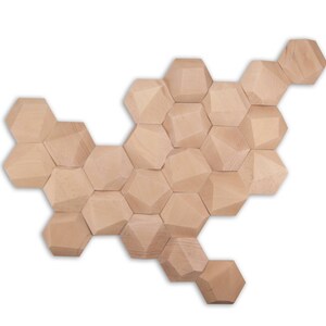 Abstract Wood Wall Art Set of 24 Tiles 3D Style - Etsy