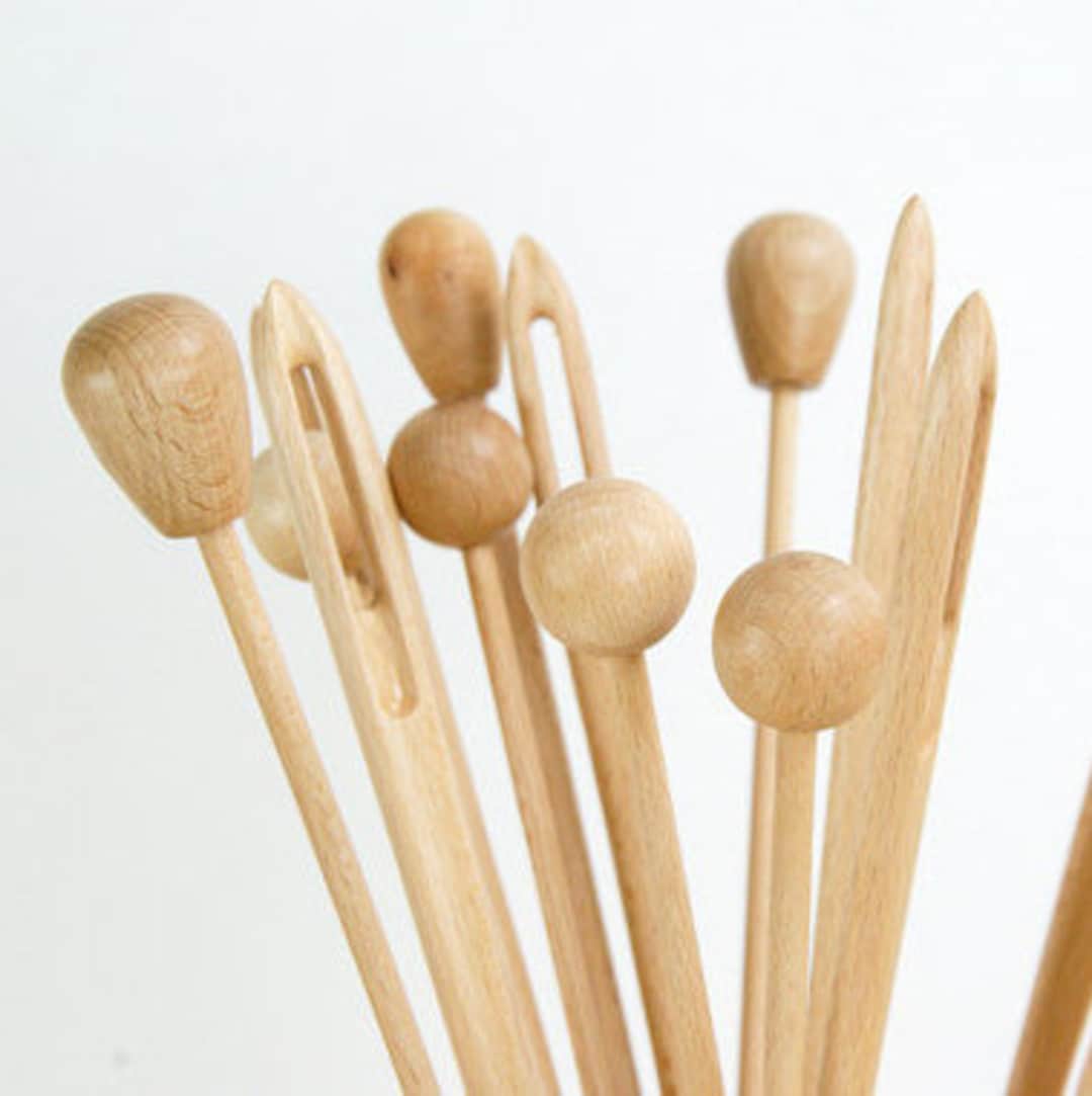 Giant Wood Needle Set of 3 Needles - Etsy
