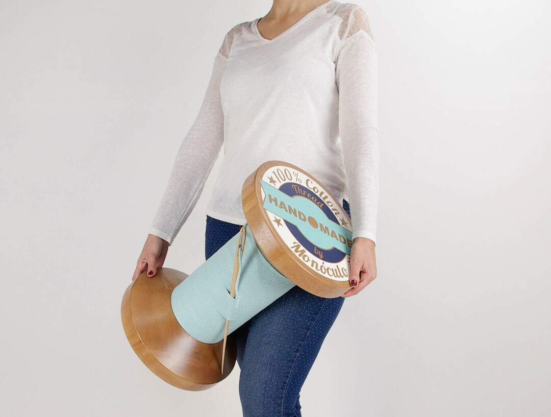 Super Sized Bobbin Wood Stool Giant Spool Stool for Home and Sewing ...