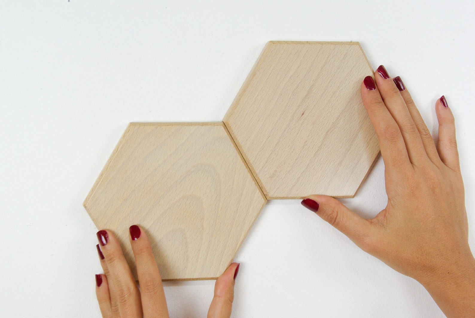 Large Wood Wall Art of Hexagonal Tiles - Etsy