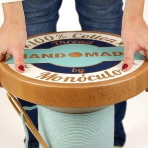 Super Sized Bobbin Wood Stool Giant Spool Stool for Home and Sewing ...