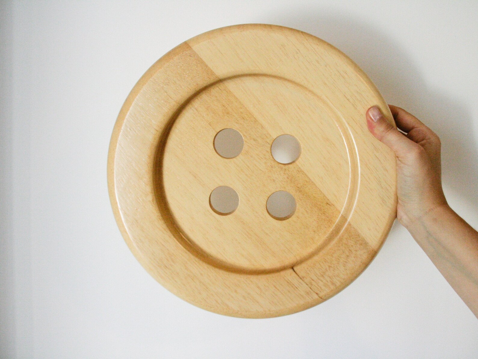 Dressmaker Gift, Giant Wood Button, Extra Large Wooden Button for Wall ...