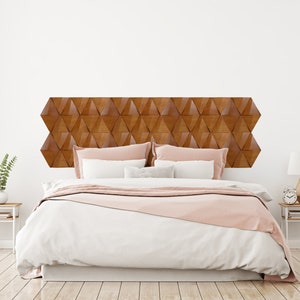 Triangles Wood Wall Art Set of 12 3D Tiles - Etsy
