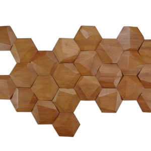 Abstract Wood Wall Art Set of 24 Tiles 3D Style - Etsy