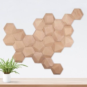 Abstract Wood Wall Art Set of 24 Tiles 3D Style - Etsy