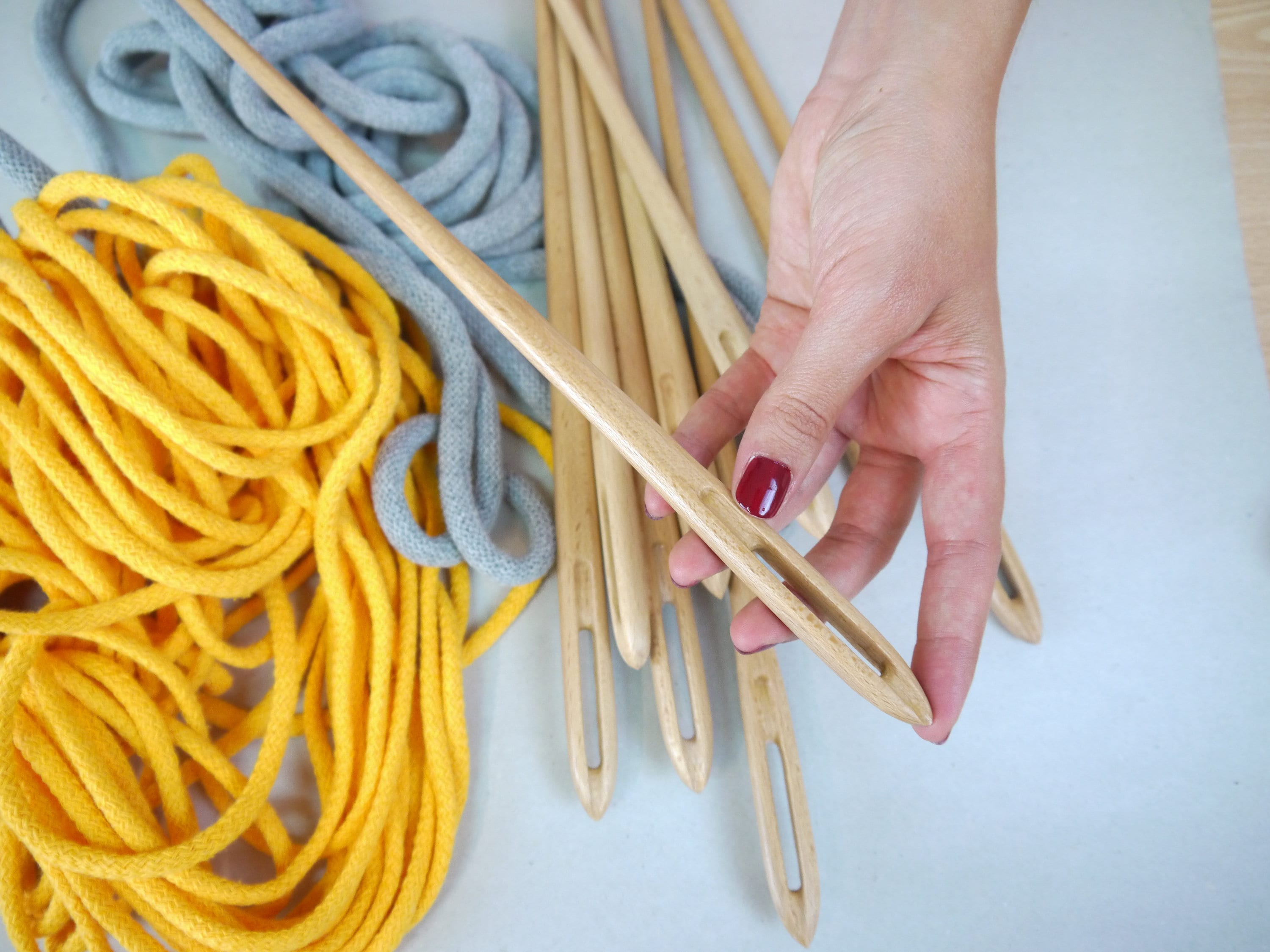 Giant Wood Needle Set of 3 Needles - Etsy UK