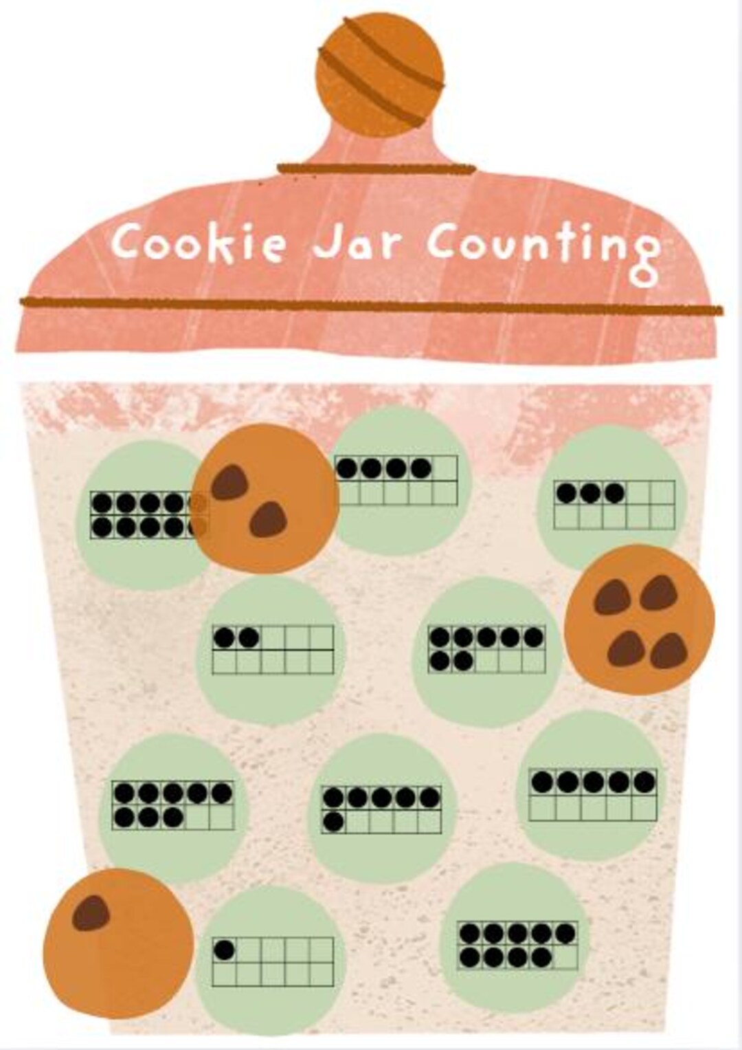 Cookie Jar Counting and Number Recognition 1-10 Matching Mats - Etsy