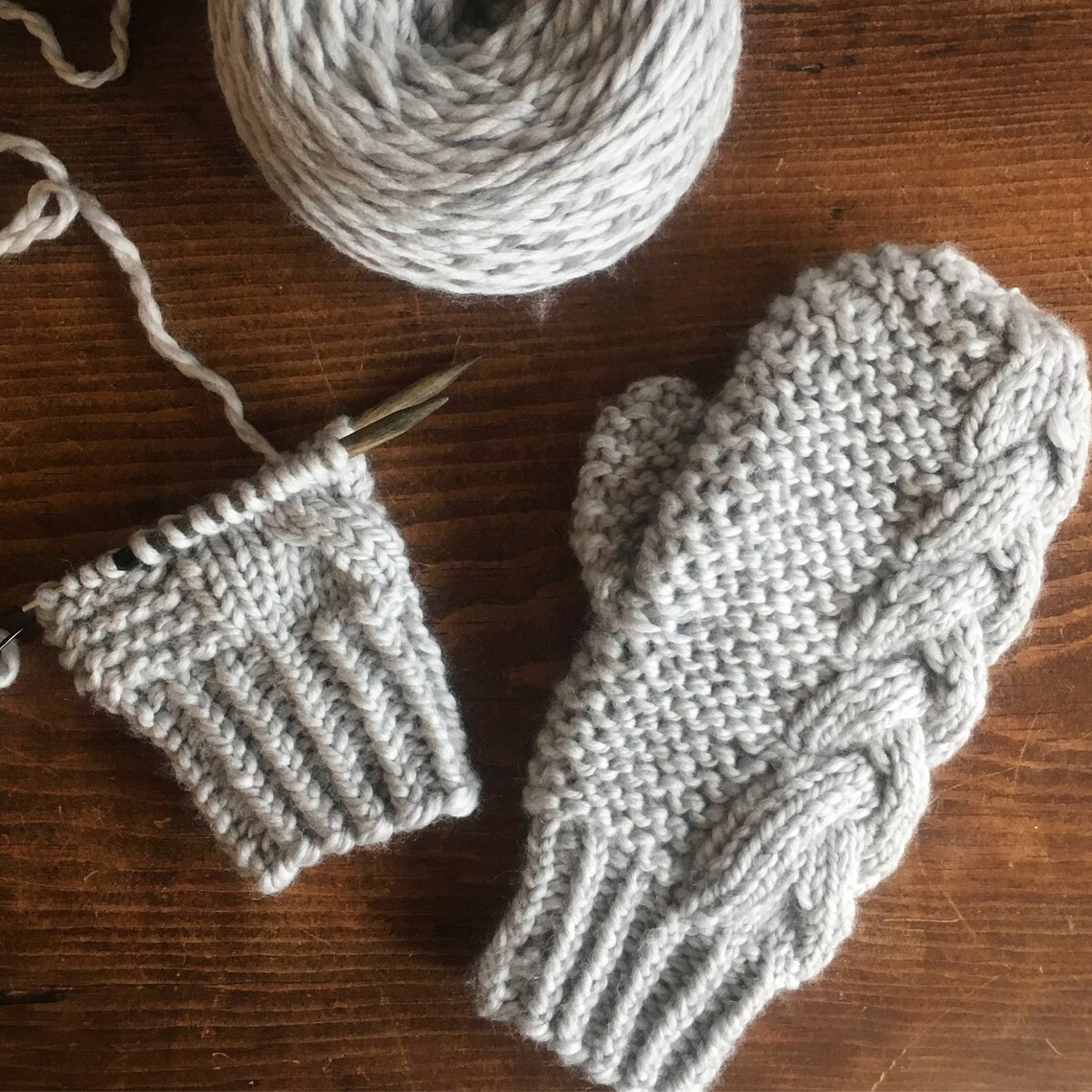 KNITTING PATTERN: Braided Cable Mittens PDF Download - Etsy