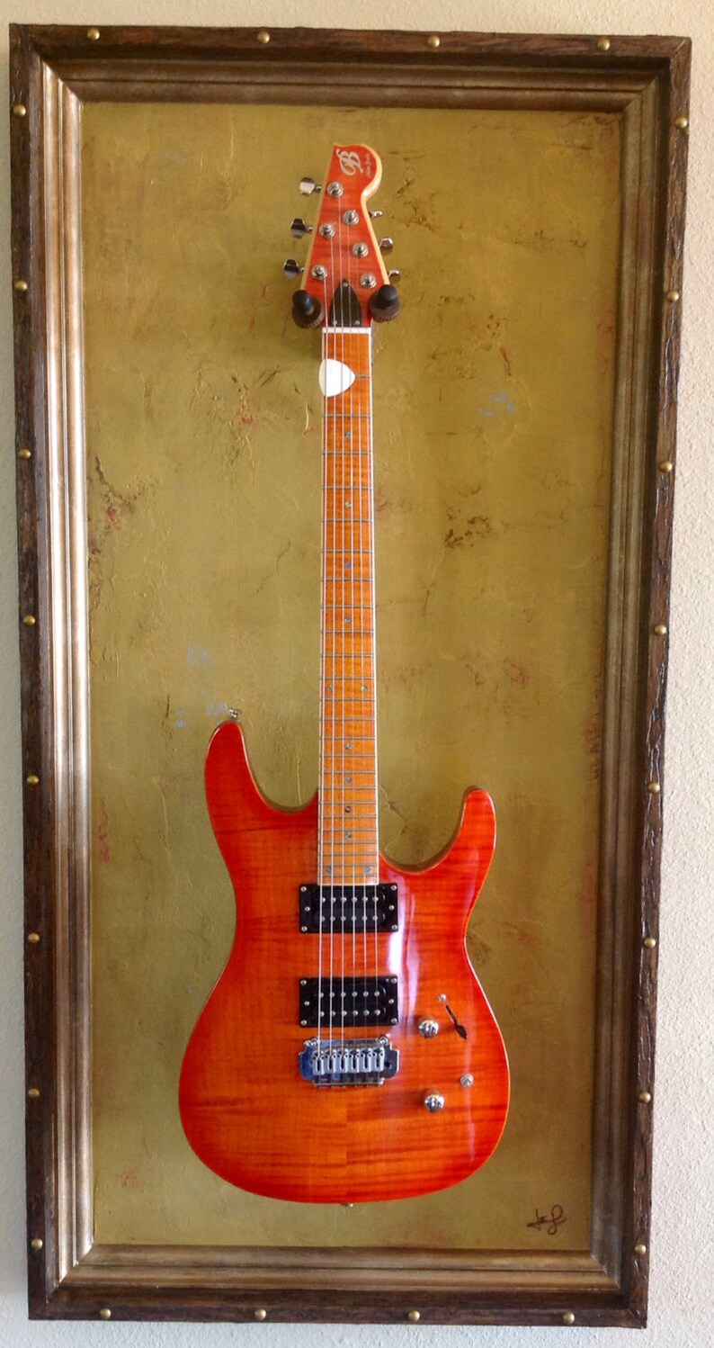 Guitar Display Frame or Case yellow Kerrville - Etsy