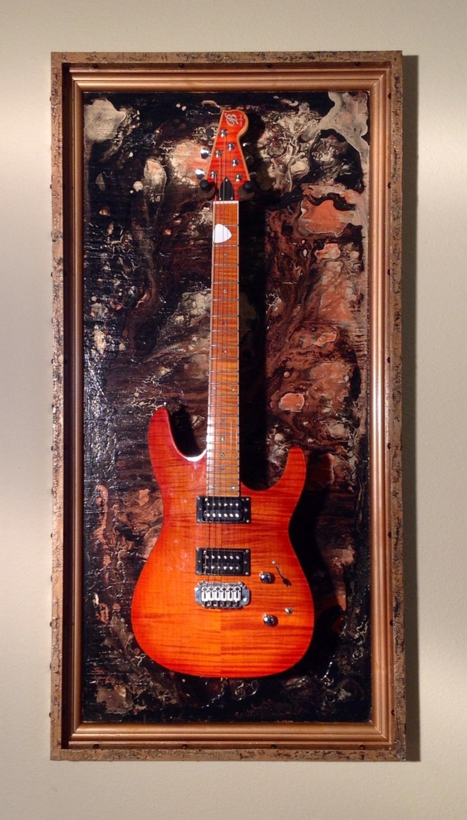 Guitar Display Frame or Case copper's Cove G - Etsy