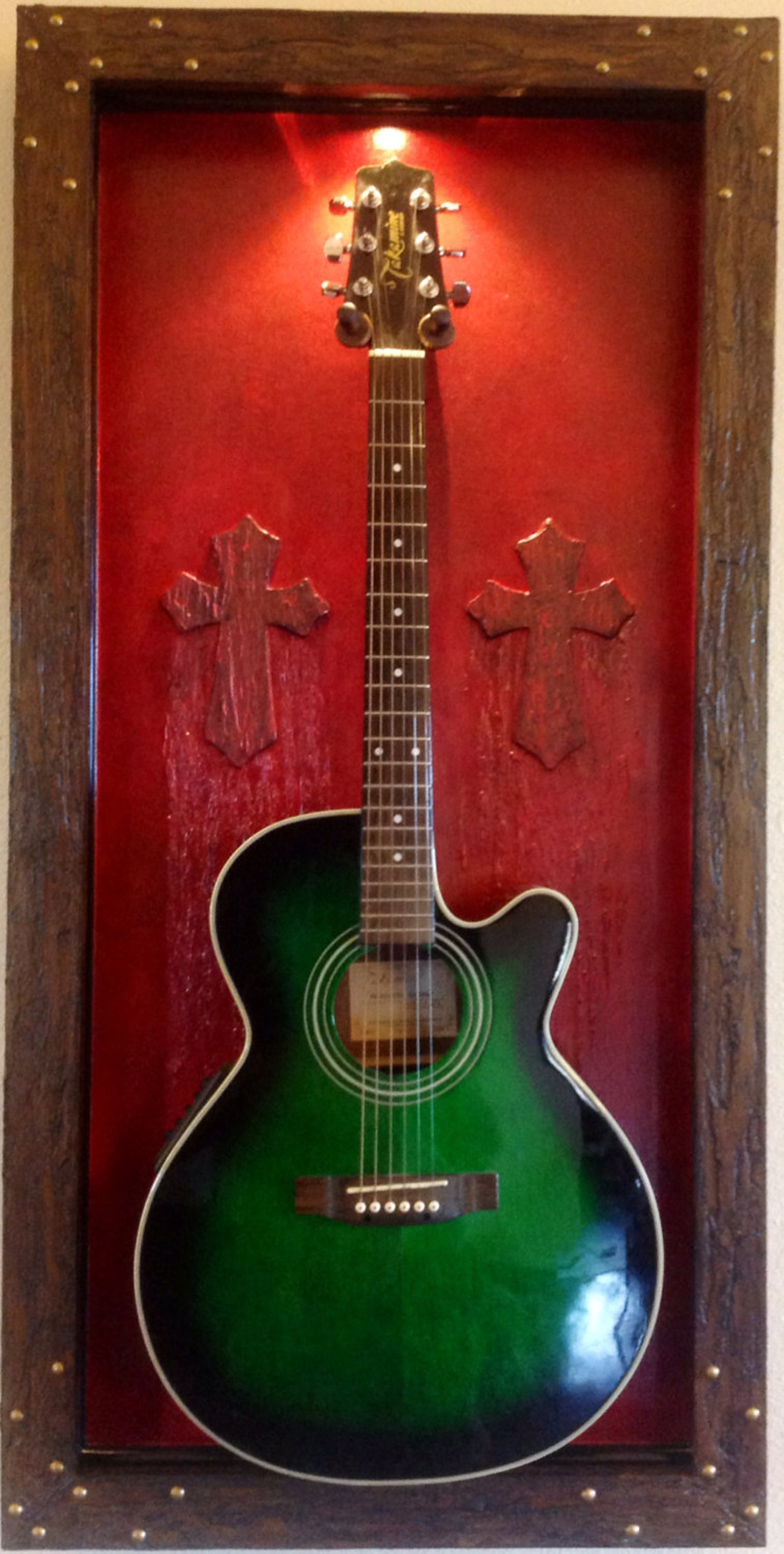 Guitar Display Frame or Case the Red Lighthouse | Etsy