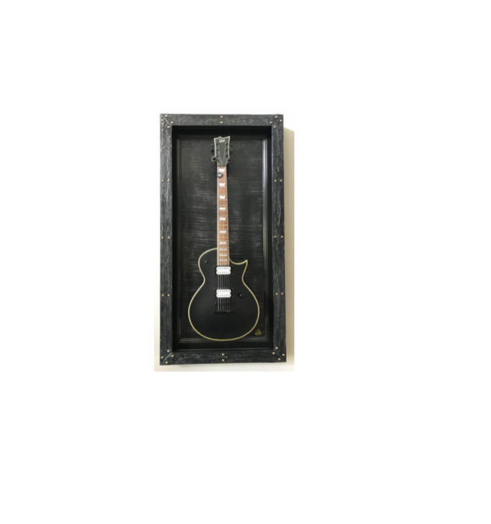 Guitar Display Frame or Case all Black Pearl G - Etsy
