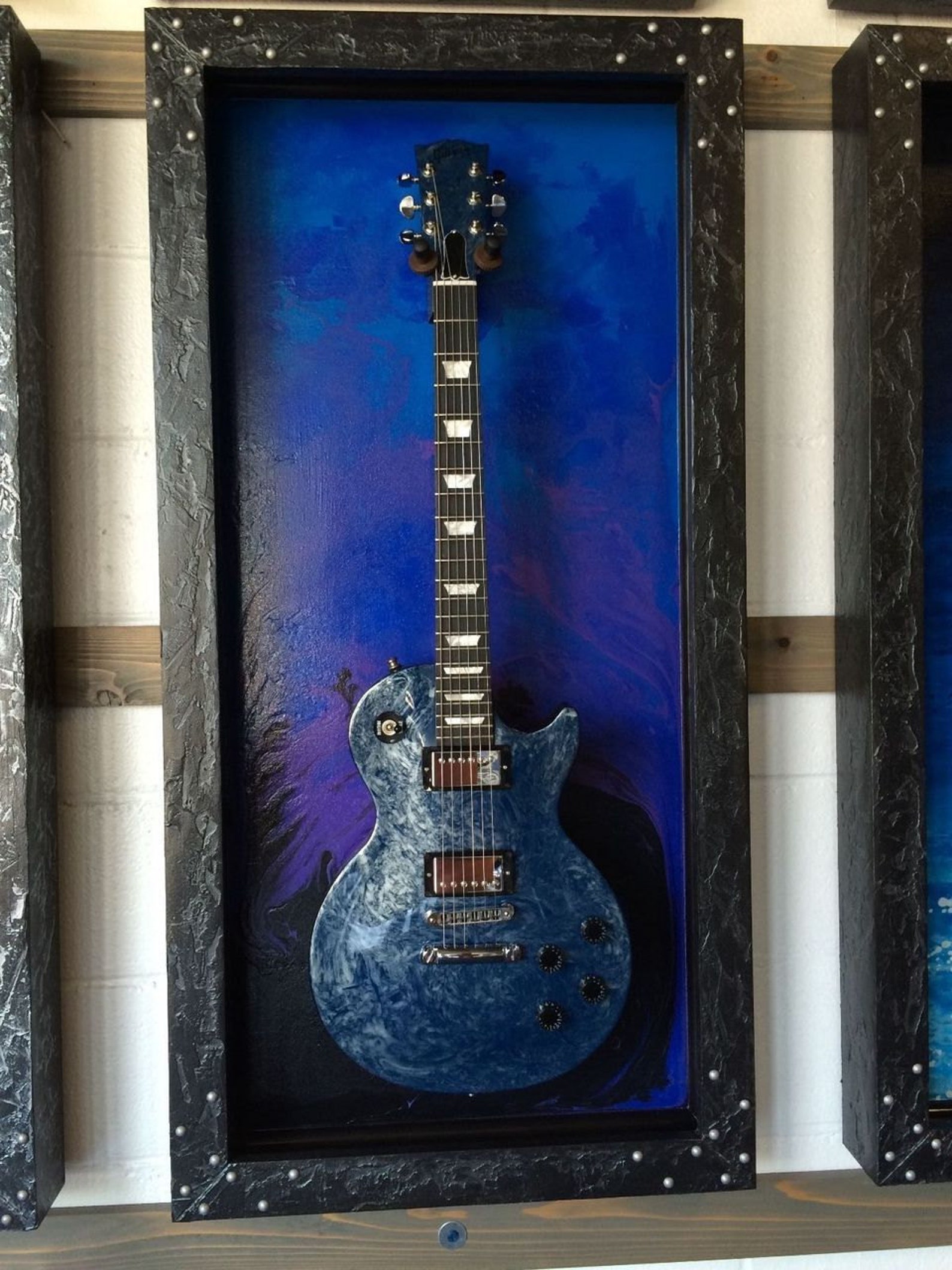 Guitar Display Frame or Case purple Haze G Frames | Etsy