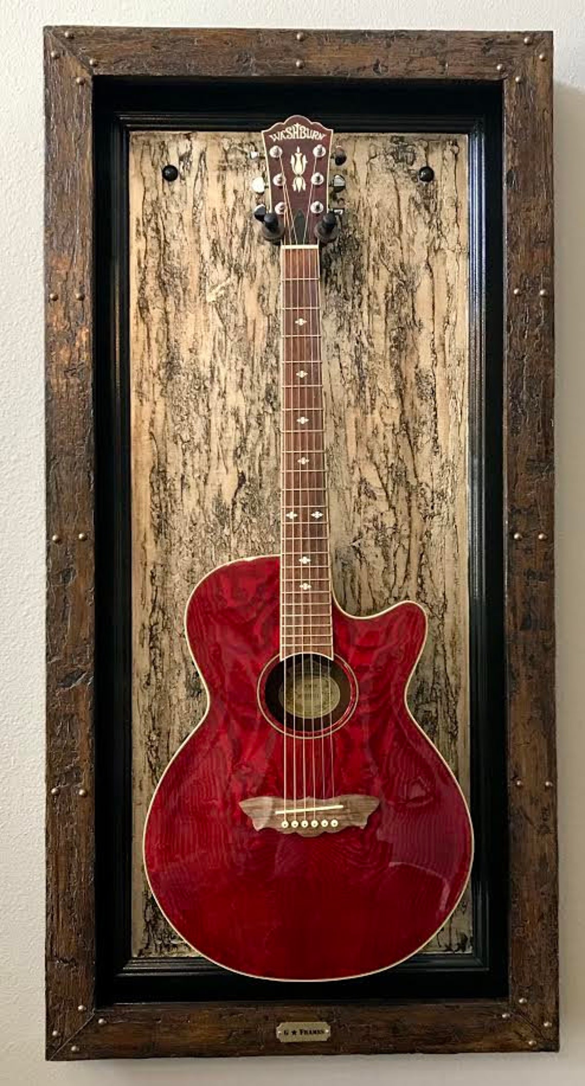 Guitar Display Frame or Case "wizzard Wood Gold" G Frames - Etsy