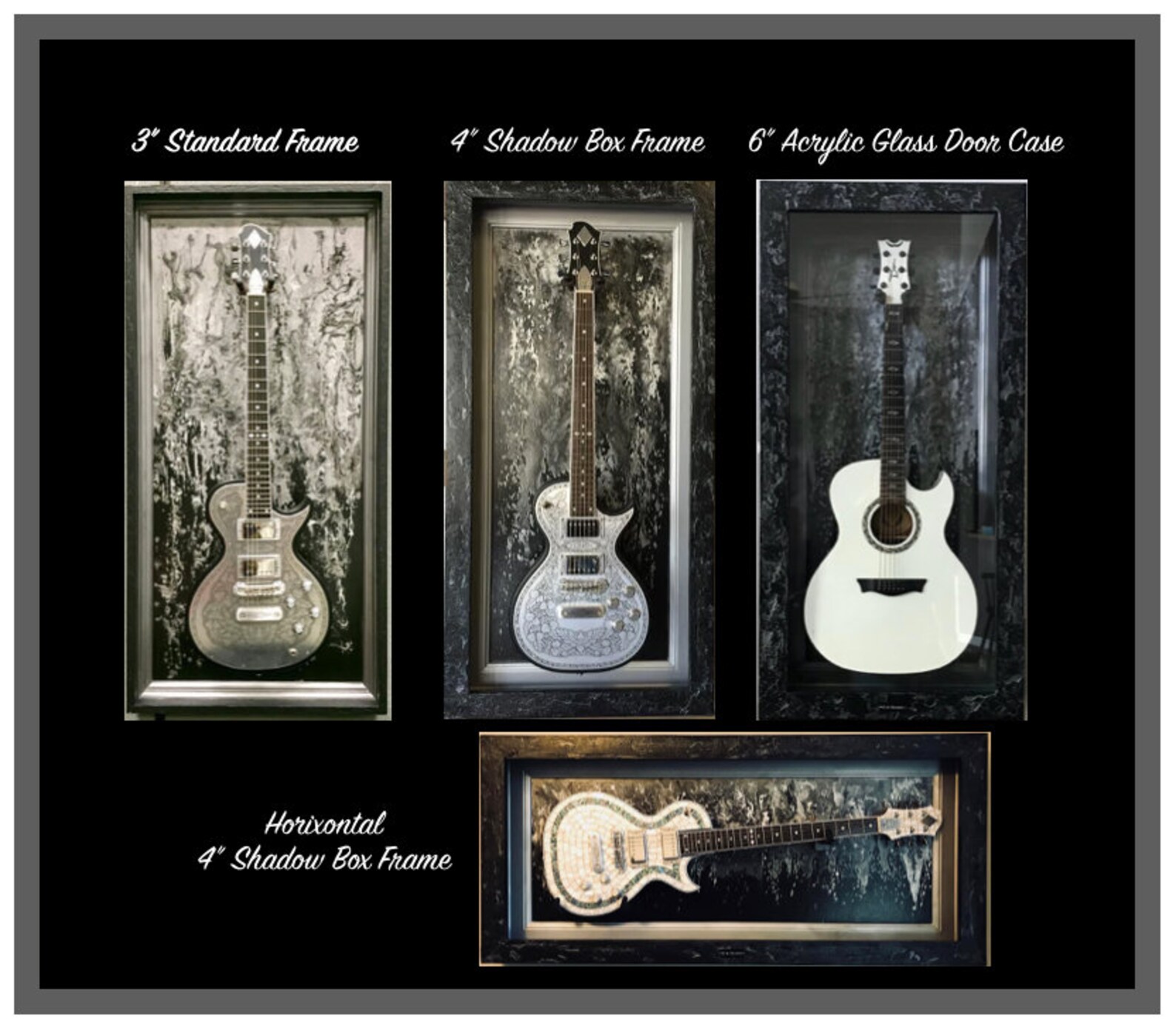 Guitar Display Frame or Case purple Haze G Frames | Etsy