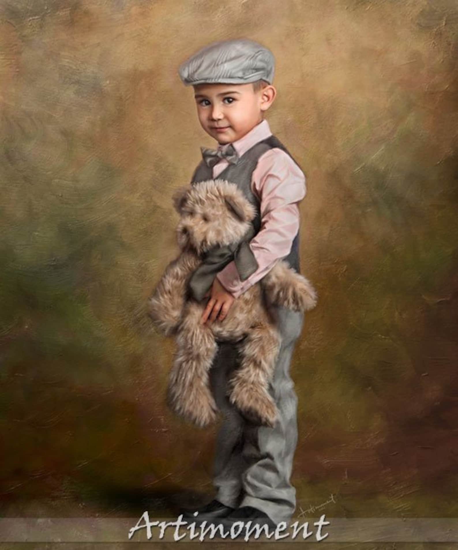 Custom Portrait Custom Child Portrait Personalized Boy - Etsy