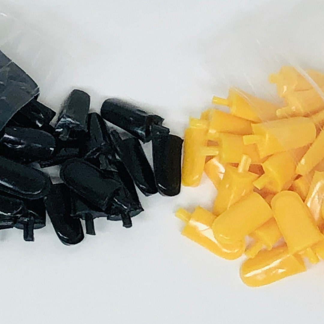Vintage Zim's Plastic Duck Bills: Black or Yellow, 48pc Craft Supply ...