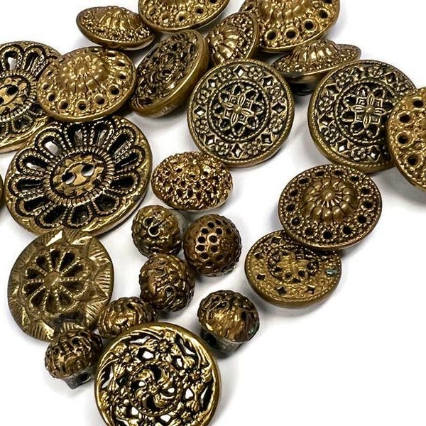 Metal Mirror Buttons - Etsy