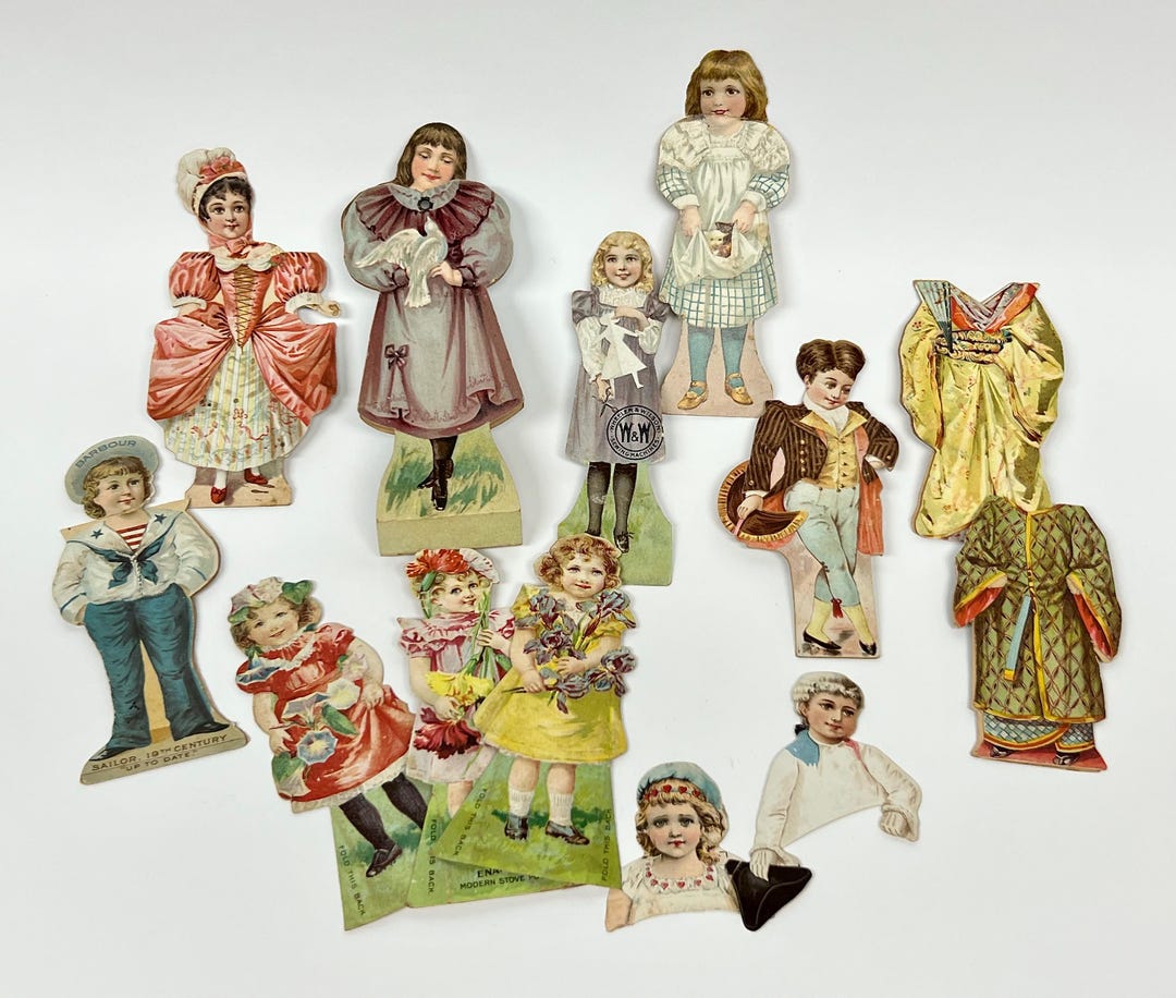 Antique Advertising Paper Dolls: Victorian Ephemera Lot - Etsy