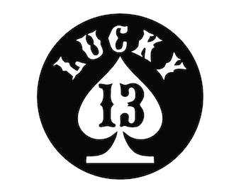 Lucky Number 13 Custom Vinyl Decal Sticker Logo - Etsy