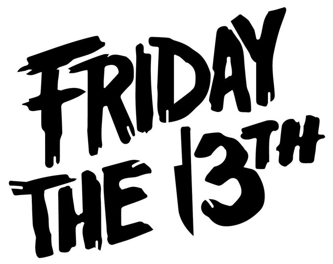 Friday the 13th, Horror, Halloween Vinyl Sticker- Window, Laptop, Car ...
