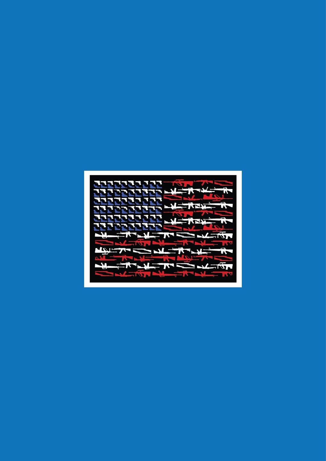 USA Flag and Guns, Patriotic Sticker, Laptop Sticker, Car Sticker ...