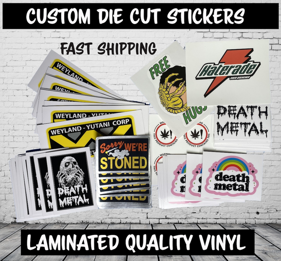 Custom Vinyl Stickers- Laminated Waterproof Stickers With Gloss or ...