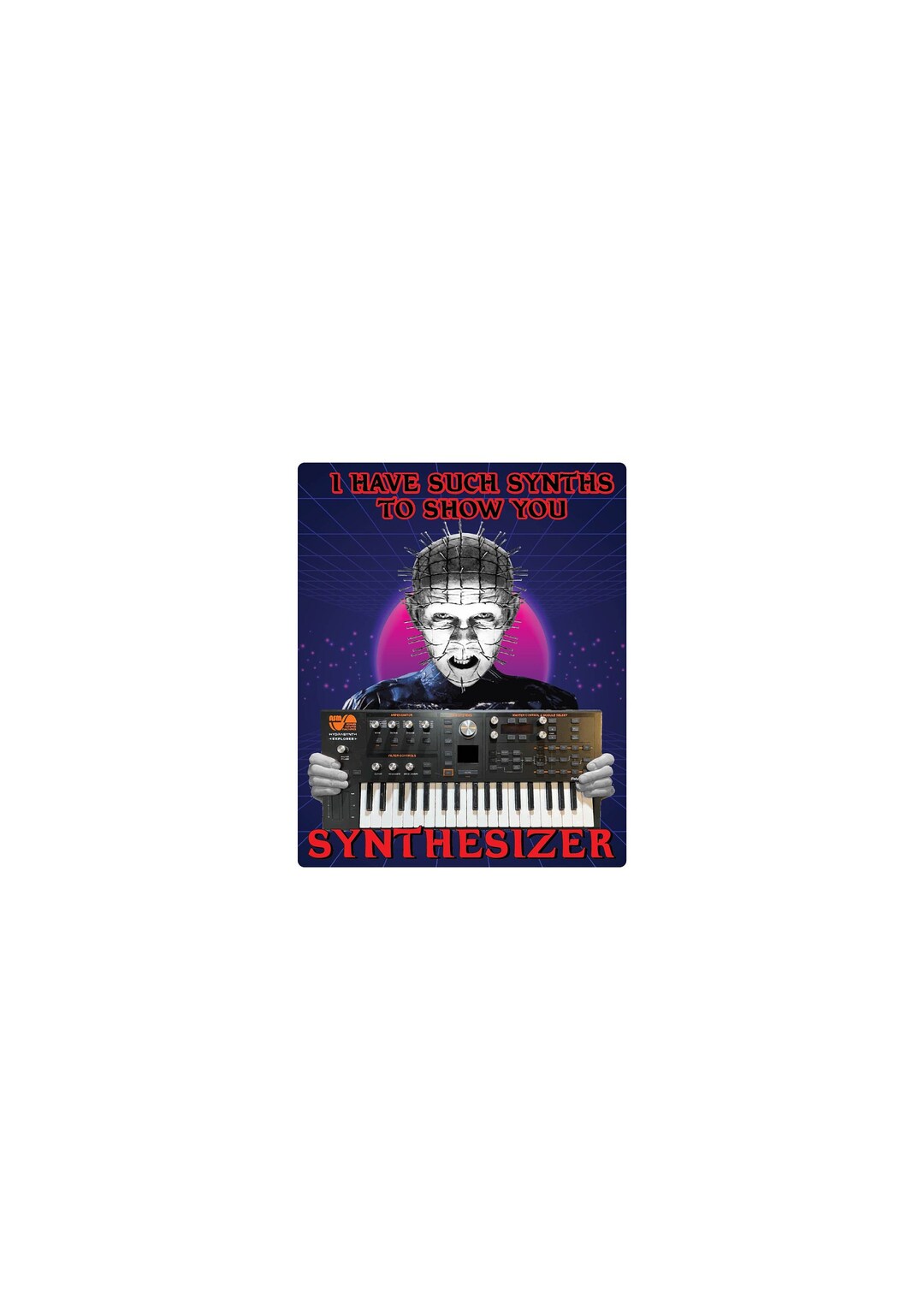 Synthesizer Glossy Sticker-music, Funny Sticker. - Etsy