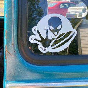 Alien Spaceship Vinyl Sticker- Window, Laptop, Car Decal - Etsy