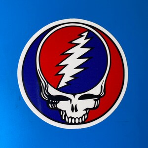 Grateful Dead Steal Your Face Sticker, Car Sticker, Water Bottle ...