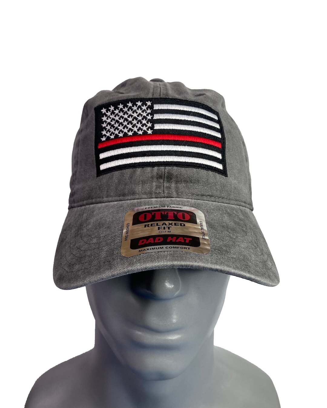 Thin Red Line Low Profile Embroidered Hat, Dad Hat. - Etsy