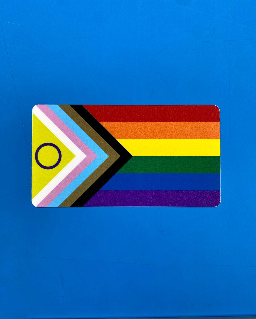 Progress Pride Flag Rainbow LGBTQAA Sticker Waterproof,weather-proof ...