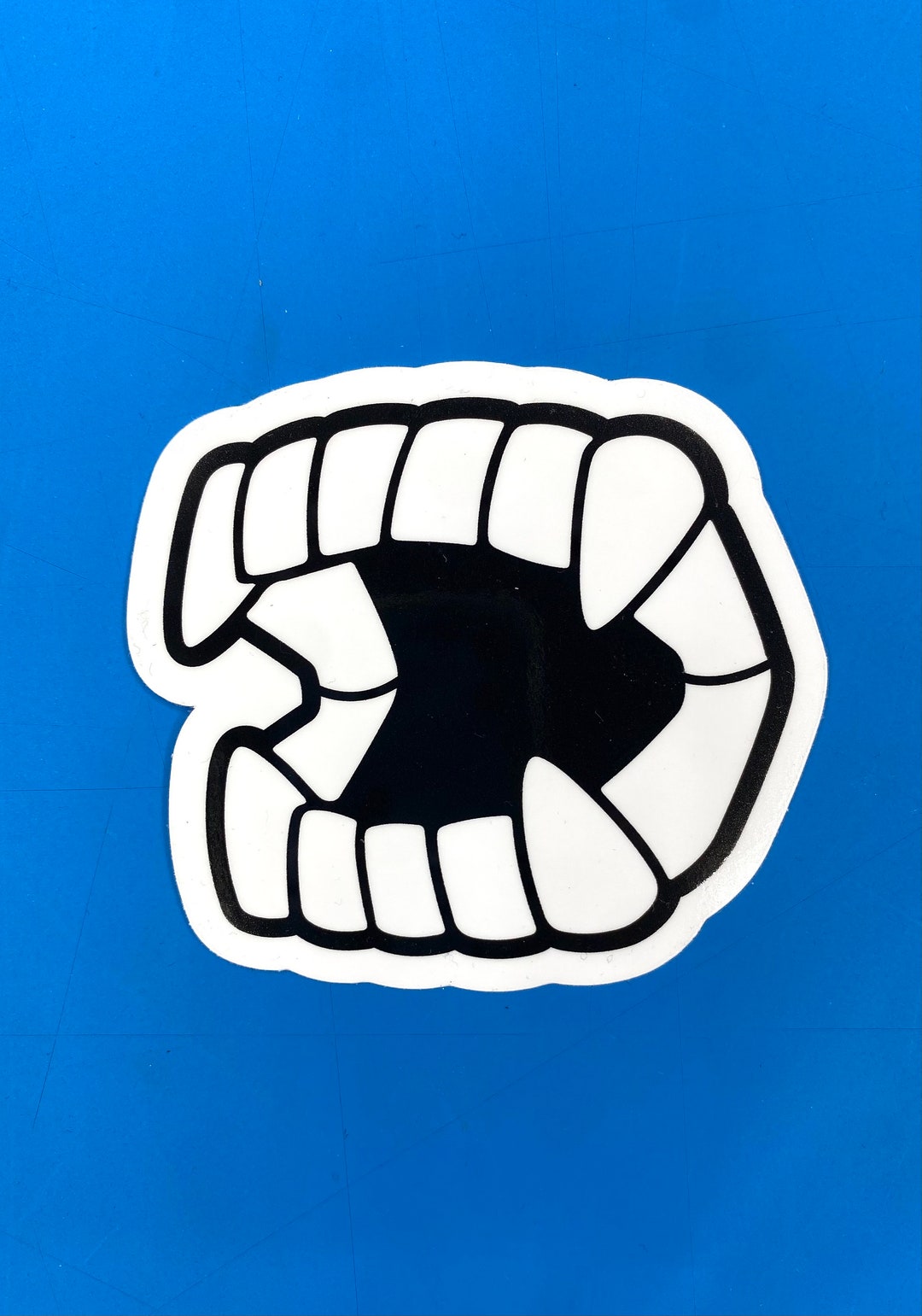 Halloween Vampire Teeth Sticker -waterproof, Weatherproof Glossy ...