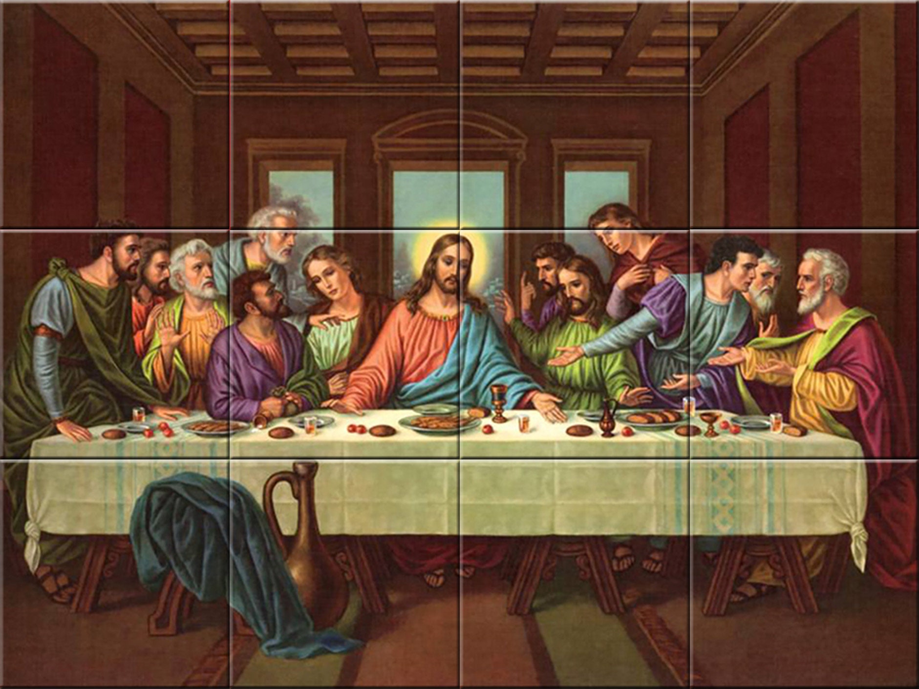 Ceramic Tile Mural Last Supper La Ultima Cena Catholic Etsy