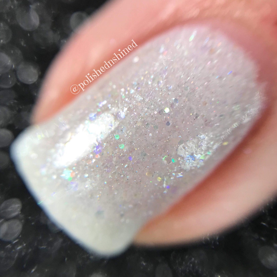 White Sheer Shimmer Nail Polish Bridal Wedding Nail Polish Indie Nail Polish Ethereal Elegance