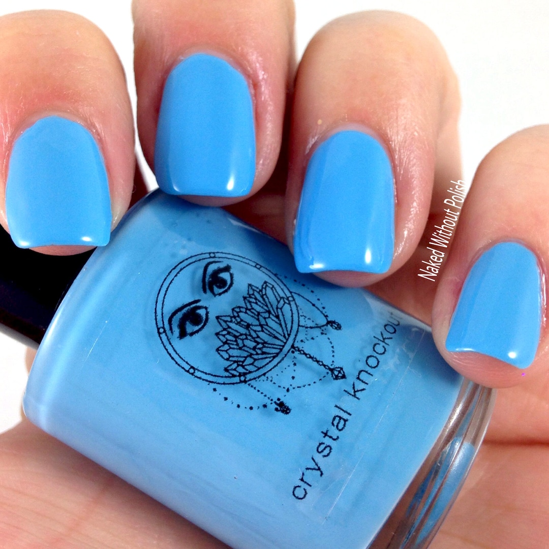 Blue Nail Polish - Bright Sky Blue Creme - Blue Sky Marina From the ...
