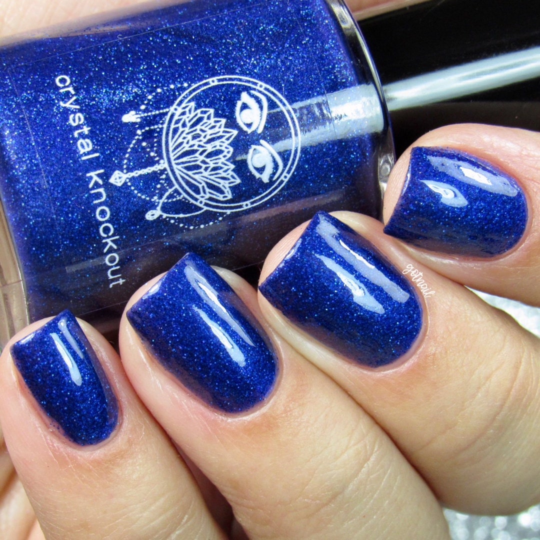 Royal Blue Sapphire Nail Polish - Vegan, Reduced Chemical - Crystal ...