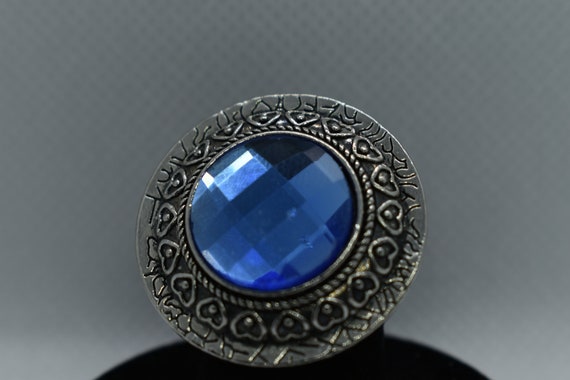 Royal Blue Circle Rings | Etsy