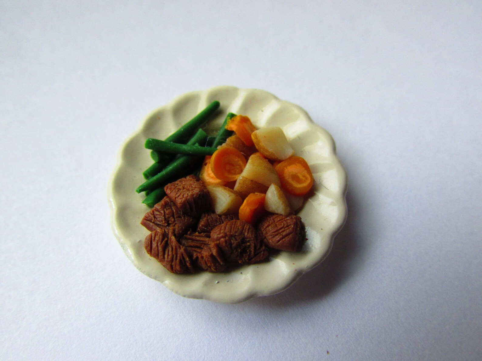 Beef Dinner With Vegetable Necklace Comfort Food Fake Food - Etsy