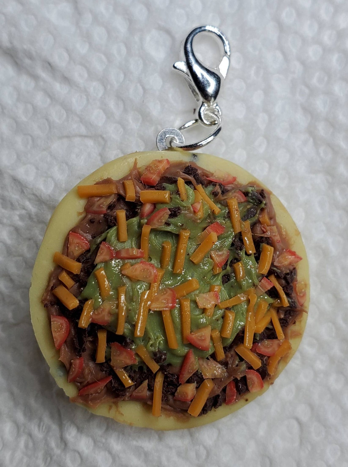 Tostada Mexican Flat Taco Necklace Charm Pendant Brooch - Etsy