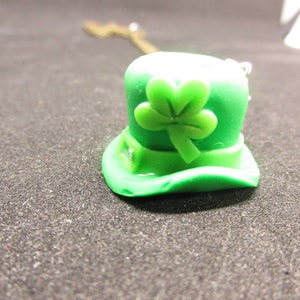 Leprechaun Hat With Clover, Polymer Clay Charm, St. Patrick's Day Charm ...