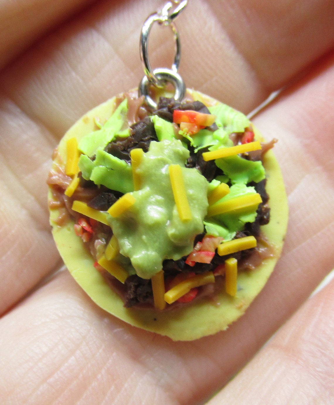 Tostada Mexican Flat Taco Necklace Charm Pendant Brooch - Etsy