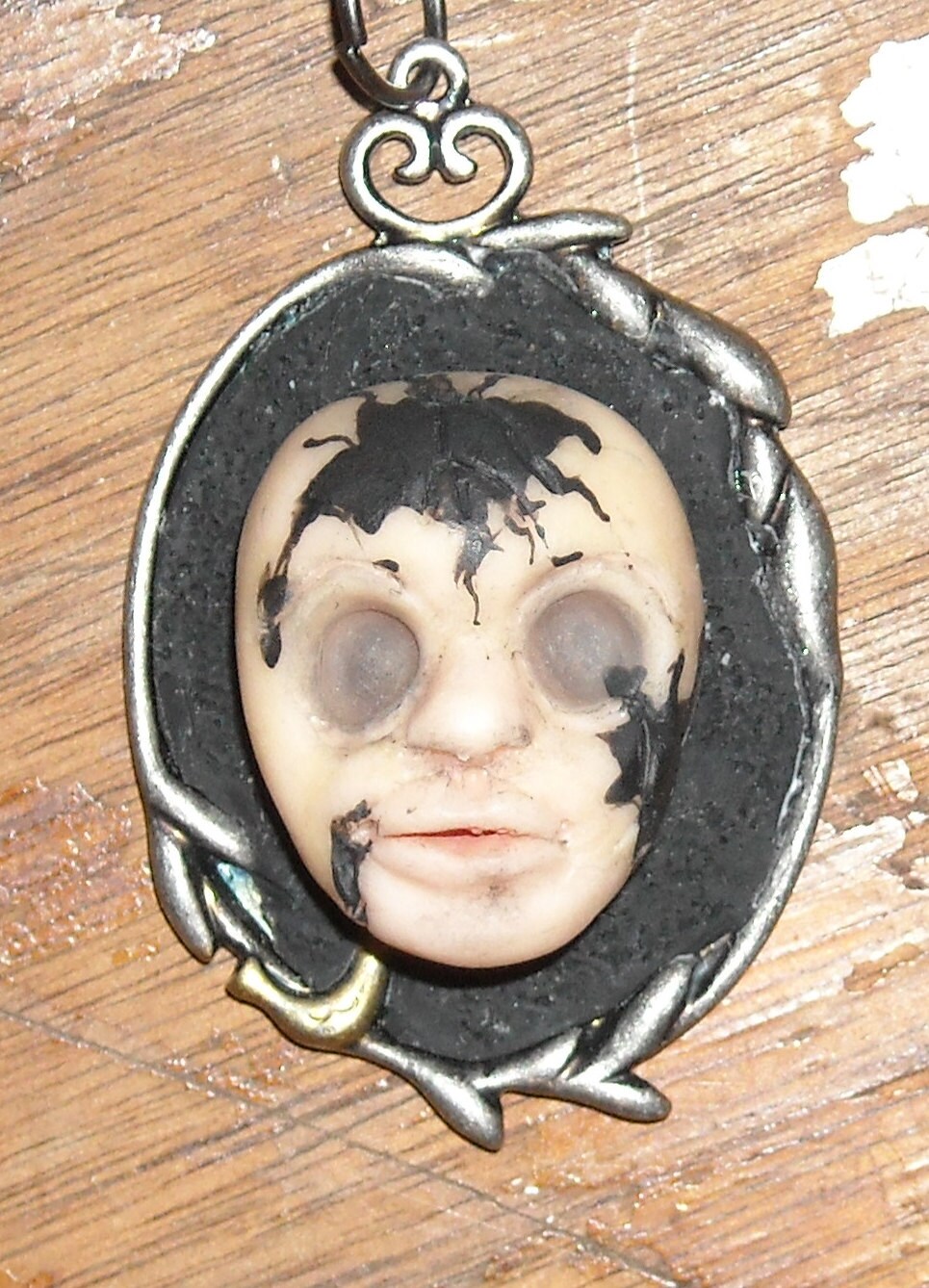 Halloween Creepy Broken Doll Head Polymer Clay Cameo - Etsy