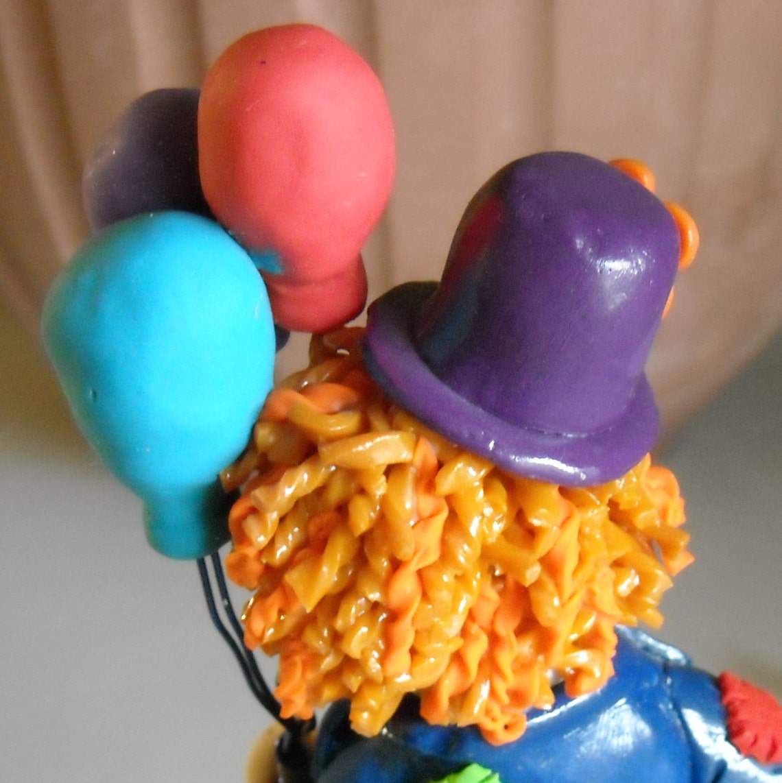 Clown Polymer Clay Sculpturefree Shipping Original OOAK - Etsy Canada